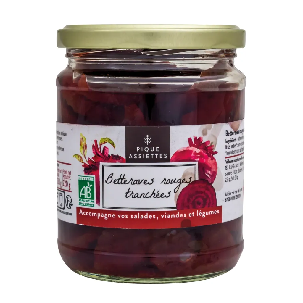 Betteraves rouges tranchées - 370 ml | Aventurebiobelux